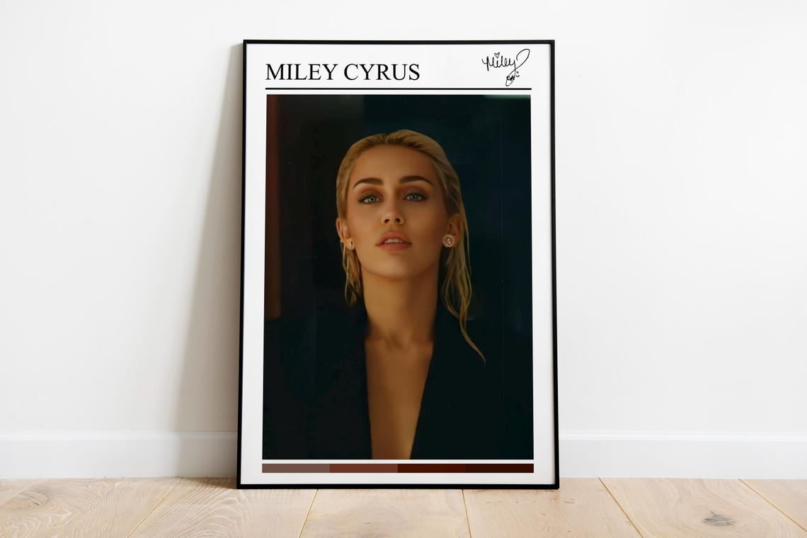Miley Cyrus Album Cover : Music Room Wall Decor #482, Stretched Canvas ...