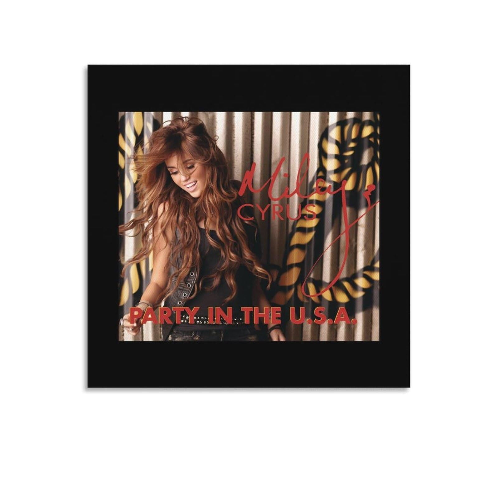 Miley Cyrus Party In The U.S.A Canvas Poster Bedroom Decoration ...