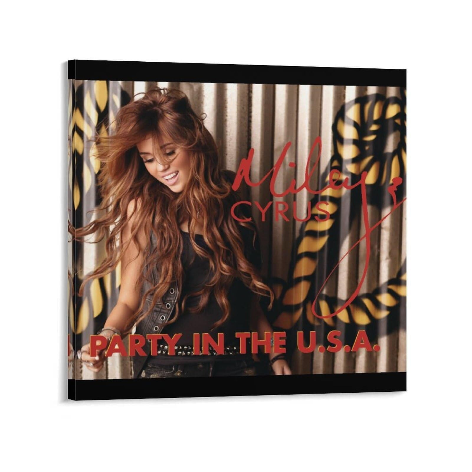 Miley Cyrus Party In The U.S.A. Canvas Poster Bedroom Decoration ...
