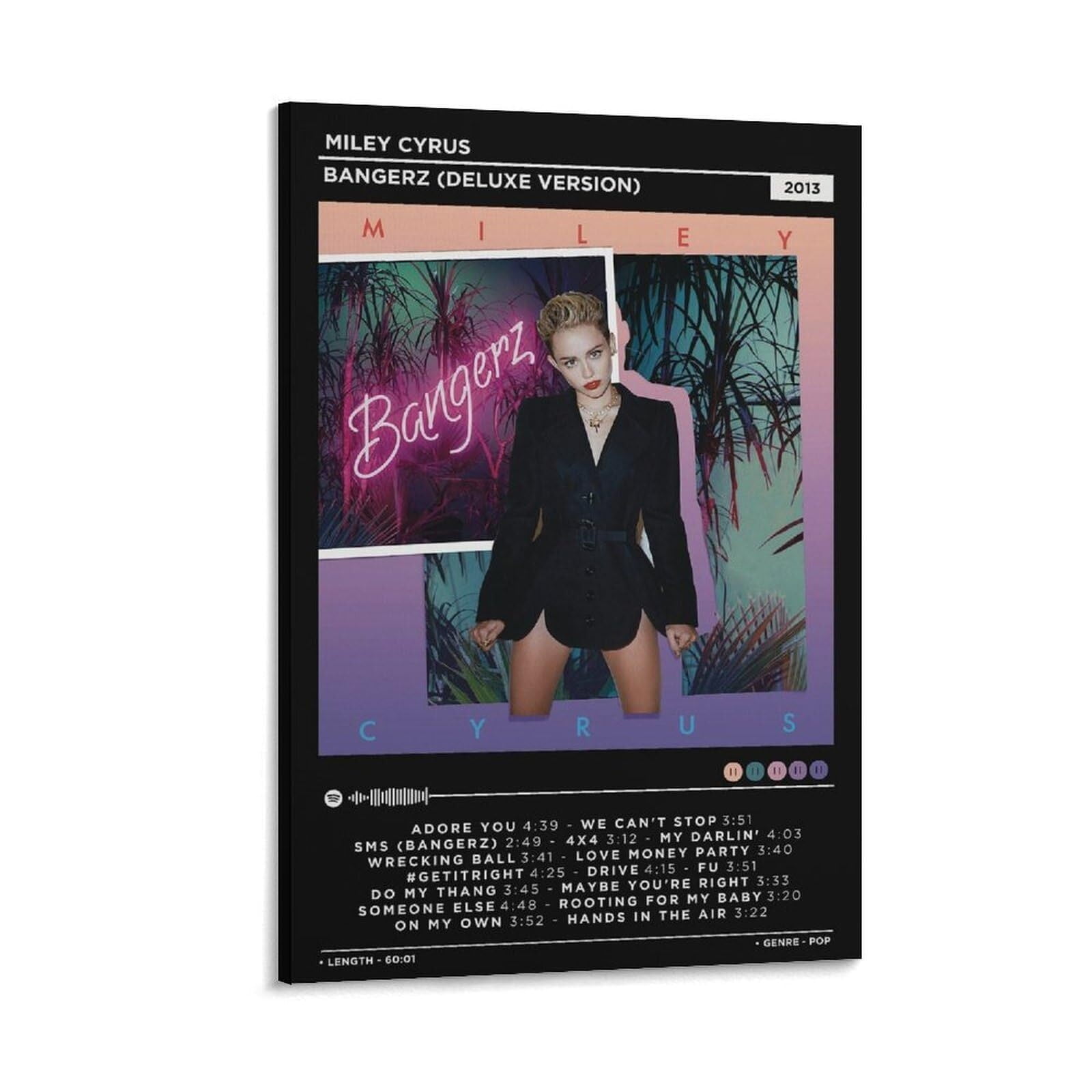 Miley Cyrus Posters Bangerz Canvas Poster Wall Decorative Art Painting ...
