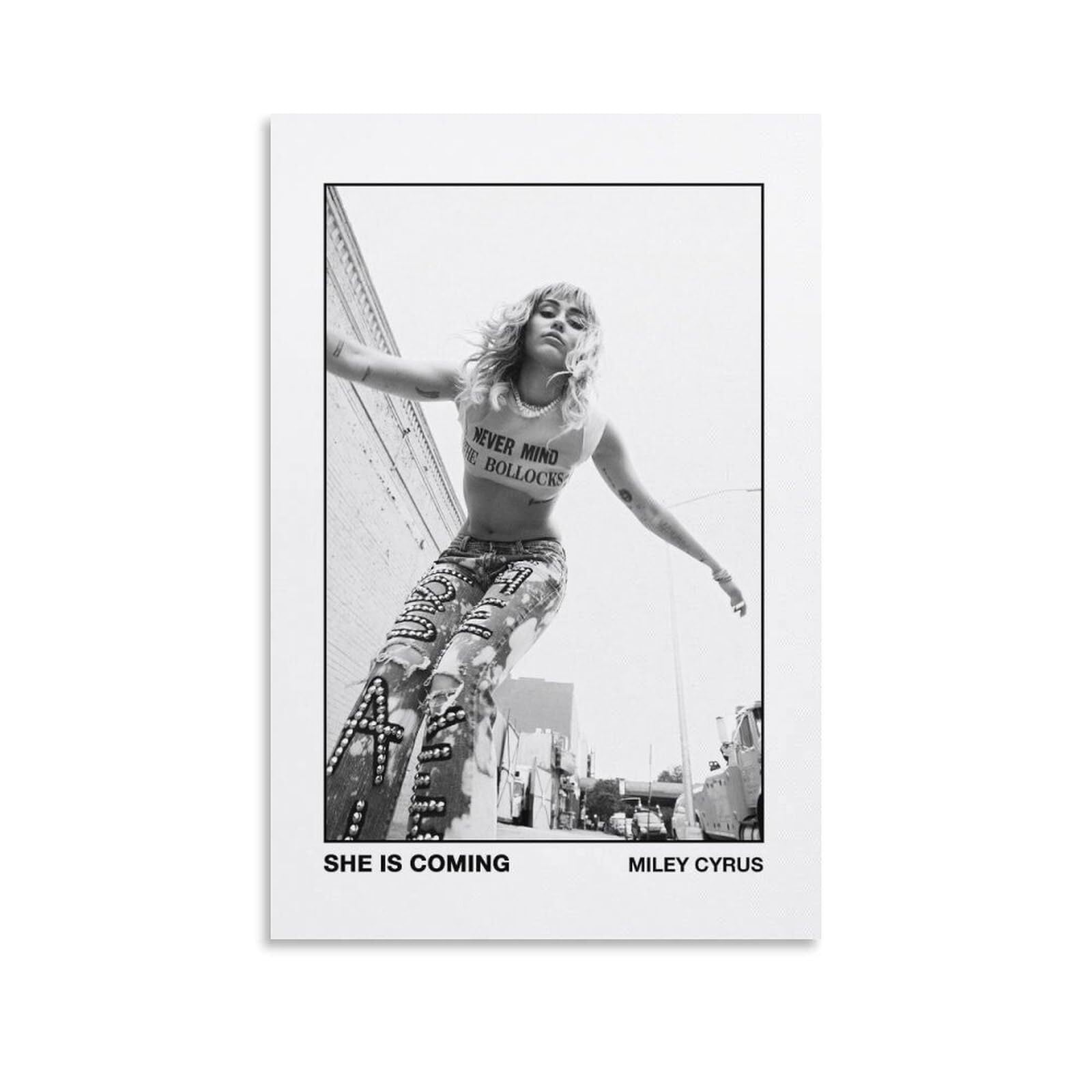 Miley Cyrus SHE IS COMING Canvas Poster Bedroom Decoration Landscape ...