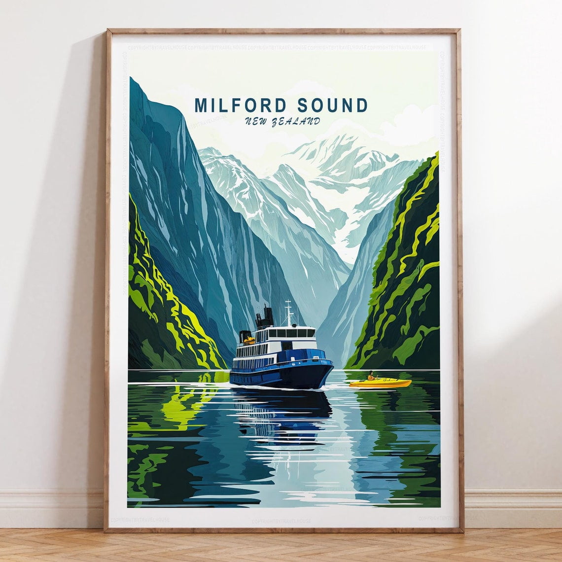 Milford Sound Scenic Print, Fiordland National Park Wall Art, Milford ...