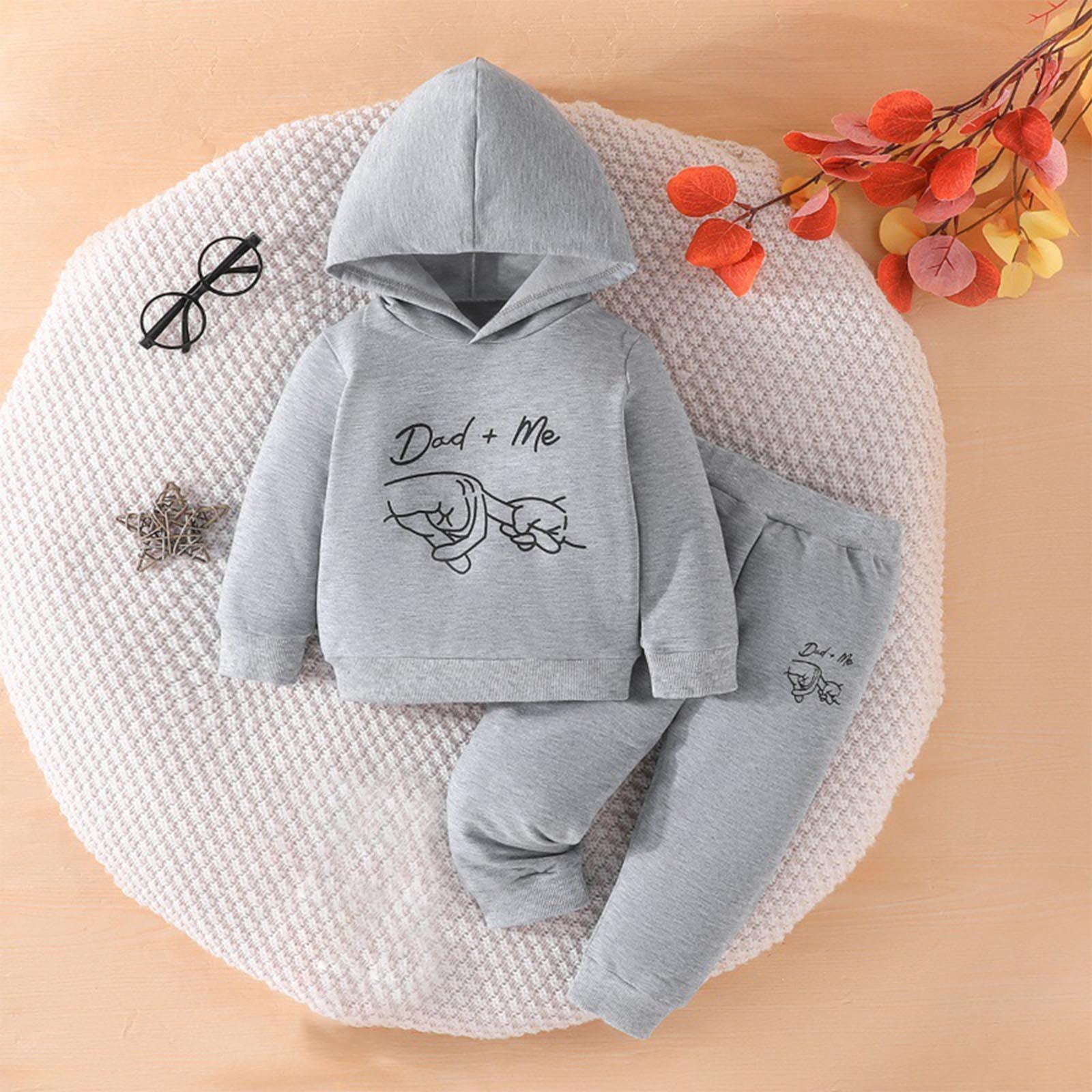 Milgrthf Infant Baby Boy Girl Fall Hoodies Outfits Sets Long Sleeve ...