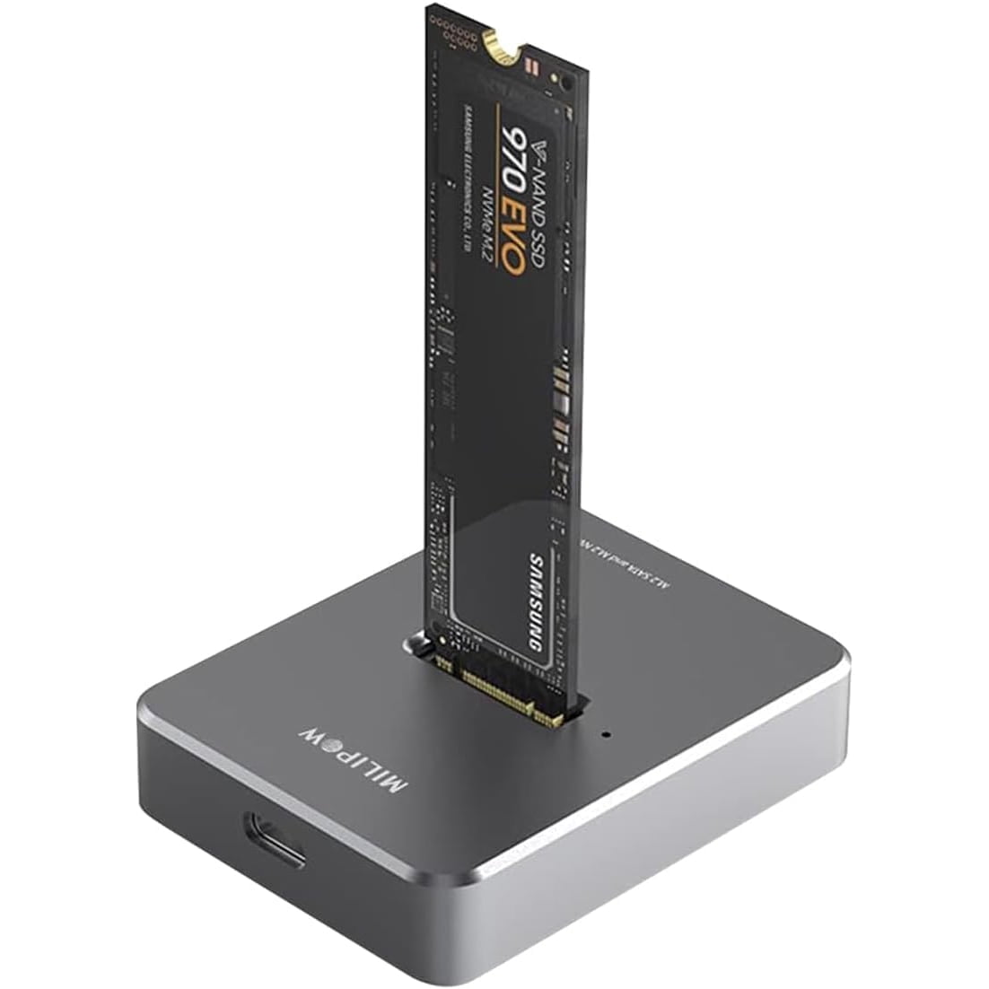 MiliPow M.2 NVMe and SATA to USB C Docking Station, NVME-DOCK, for M ...