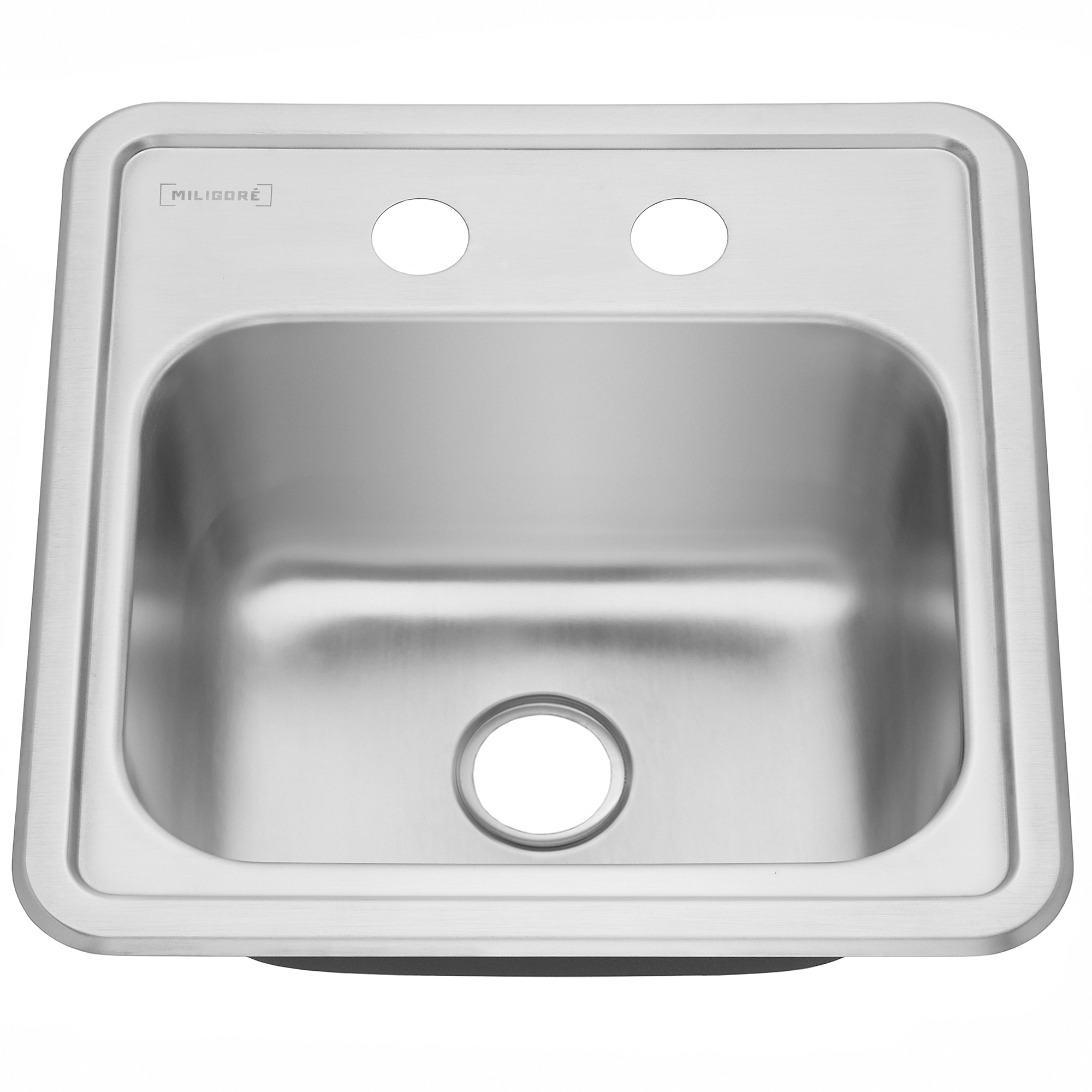Swan Solid Surface Small Bar Sink (15" x 15") with 3 Faucet Holes ...