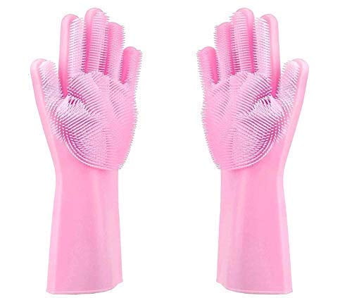 Milindi Sales Silicon Scrubbing Hand Gloves for Hand Protection for ...