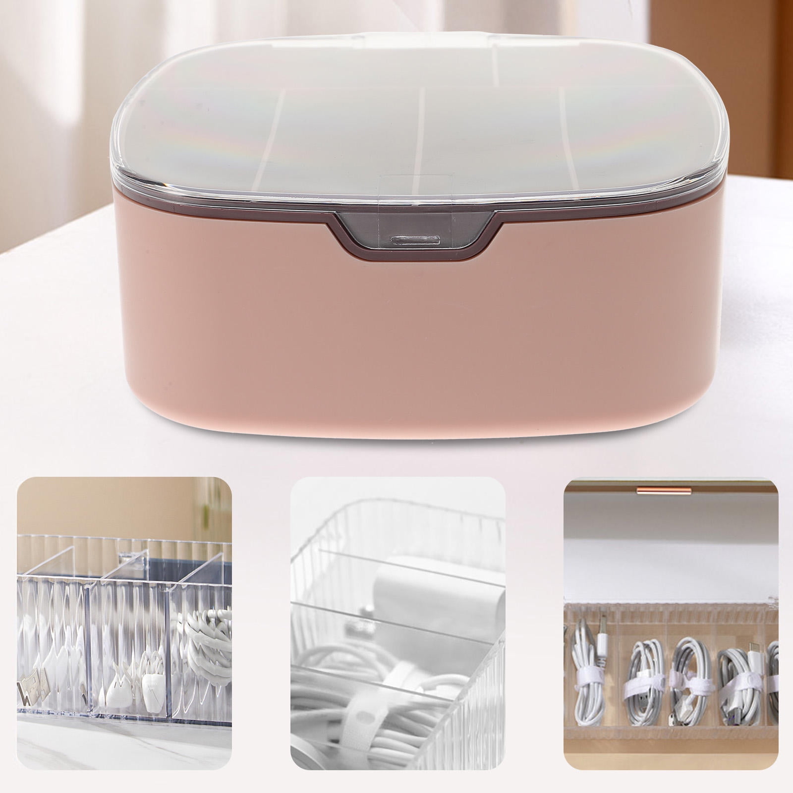 Milisten 1 Piece Office Use Pink Rectangular Cable Storage Case For USB ...