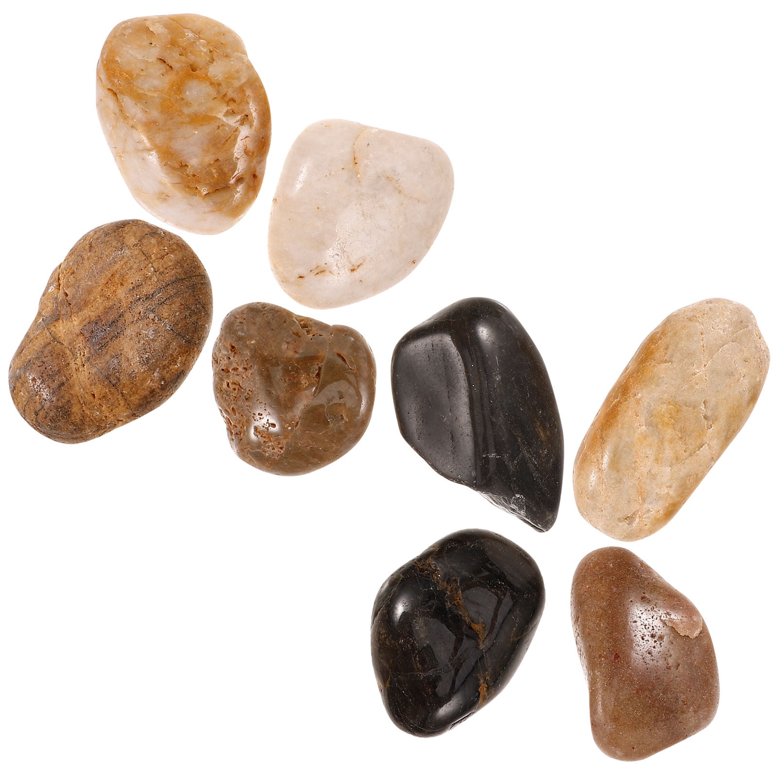 Milisten 1 Set Aquarium Pebbles Assorted Color for Water Features 4-6cm ...