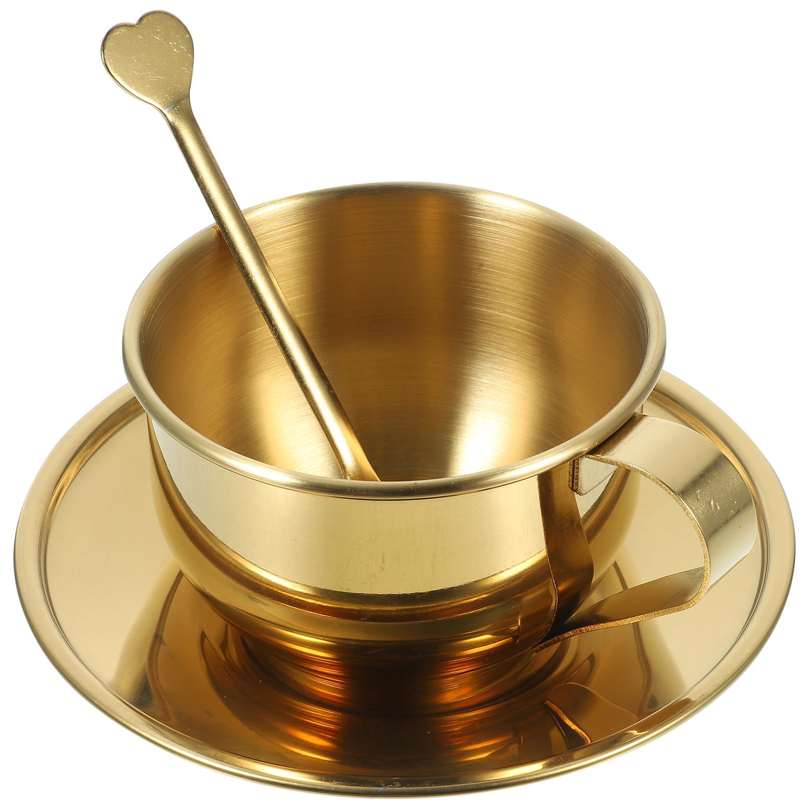 Milisten 1 Set Easy to Clean Stainless Steel Tea Cup with Spoon for ...