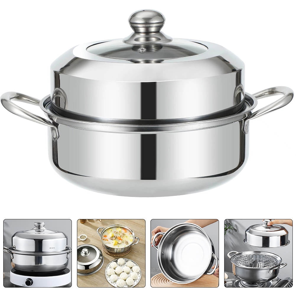 Milisten 1 Set Steamer Pots Double Layer Food Steamer with Non-stick ...