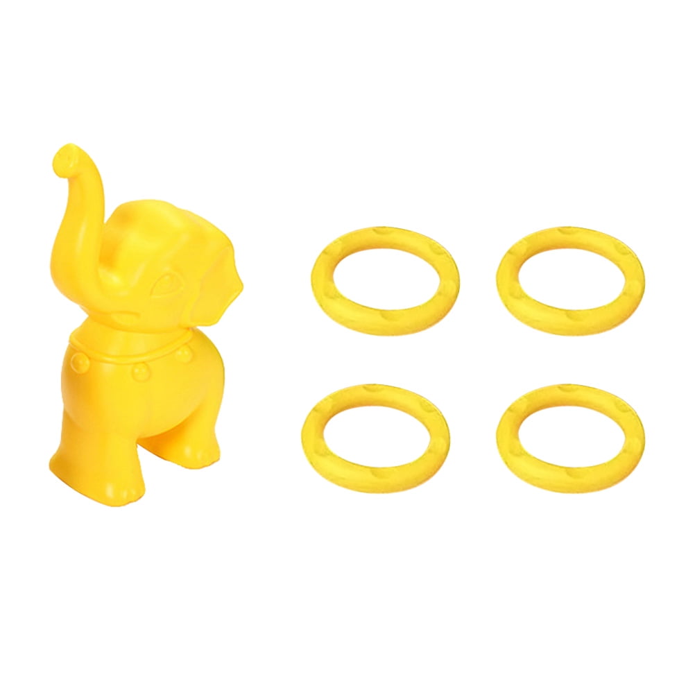 Milisten 1 Set Toddler Throwing Toys Elephant Rings Toss Game in Yellow ...