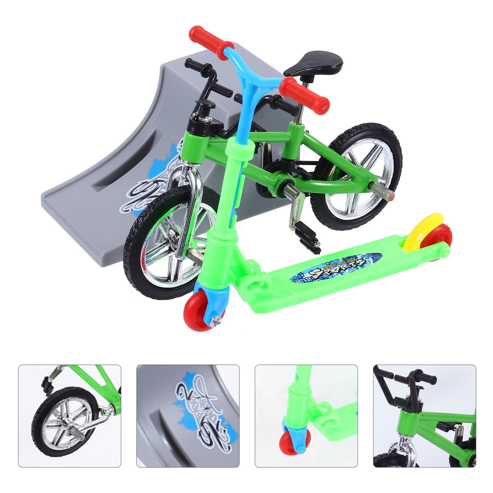 Milisten 1 set of Mini Finger Bike Model Finger Scooter Toy Leisure ...