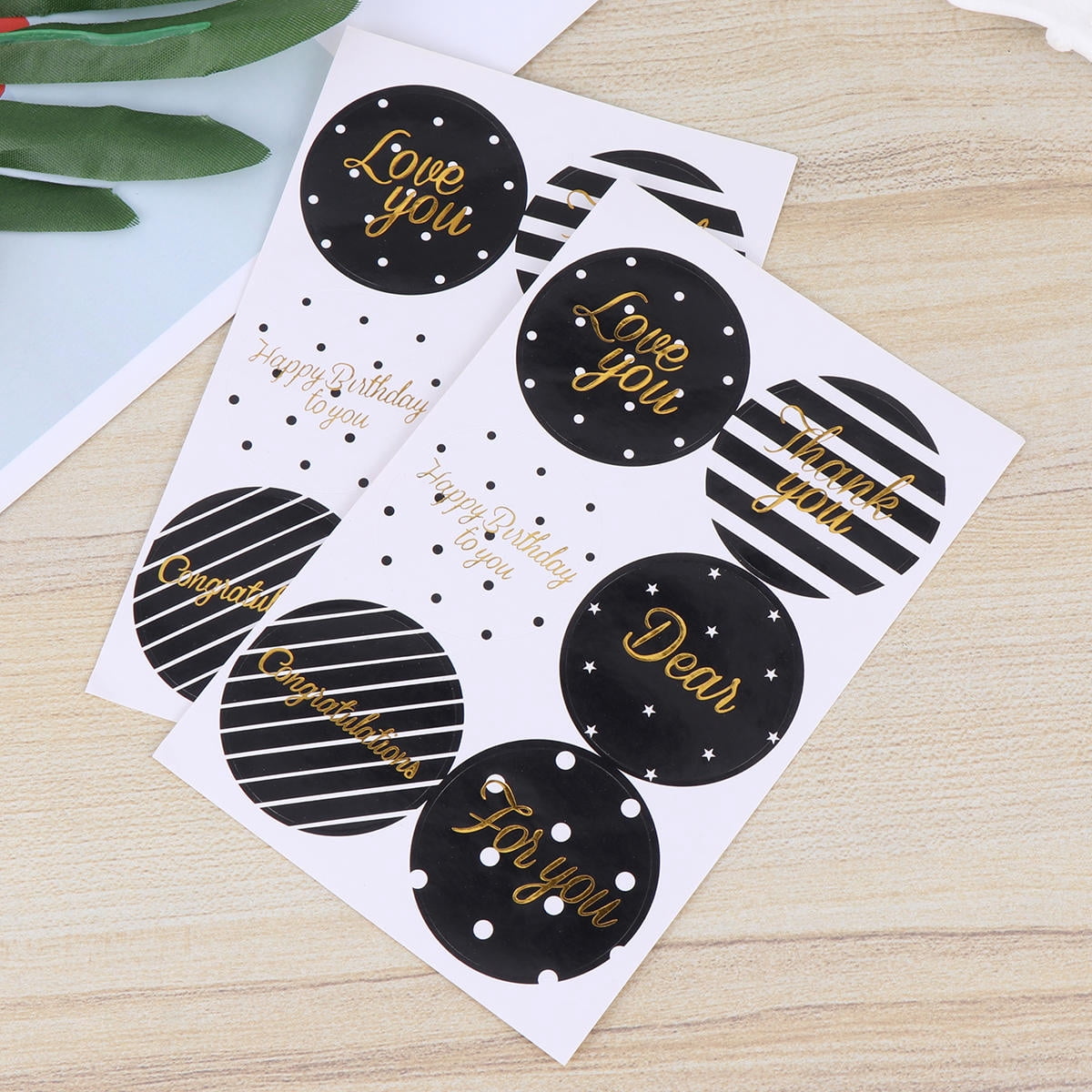 Milisten 10 Sheets Hot Stamping Sticker Assorted Color Stickers Gift ...