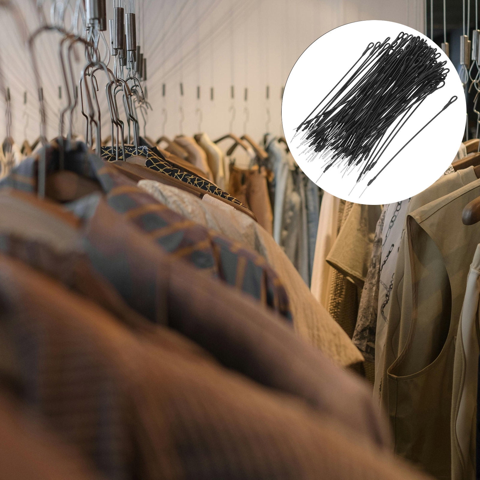 Milisten 100 Pcs Strap Steel Cable with Anti-theft Wire Rope - Walmart.com