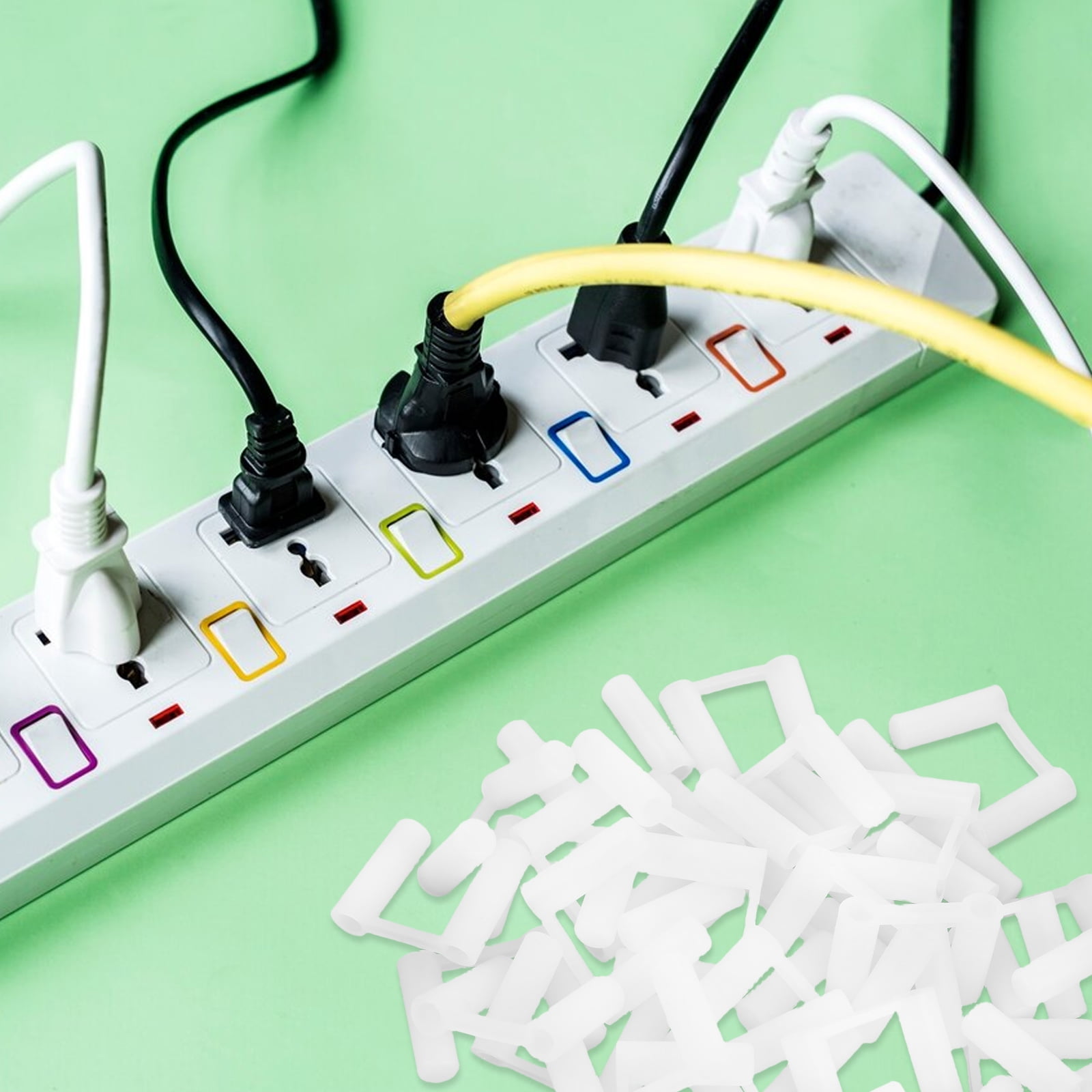 Milisten 100Pcs Child Proof Outlet Cover White Plastic for Home Office ...