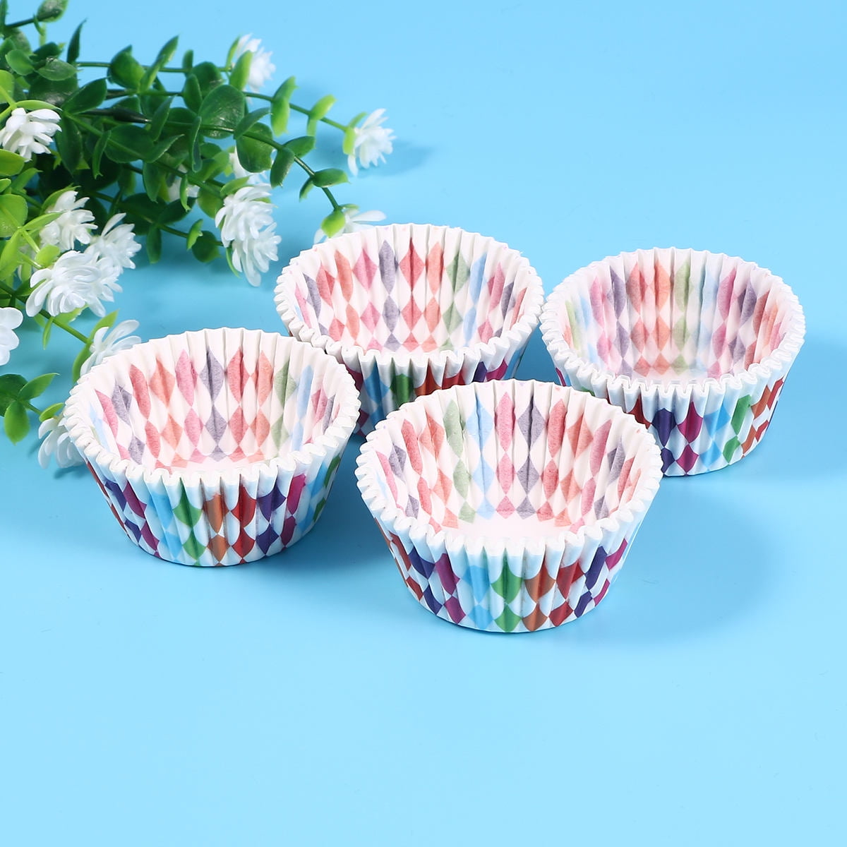 Milisten 100Pcs Multicolor Cup Cake Paper Wrappers Sturdy Muffin ...