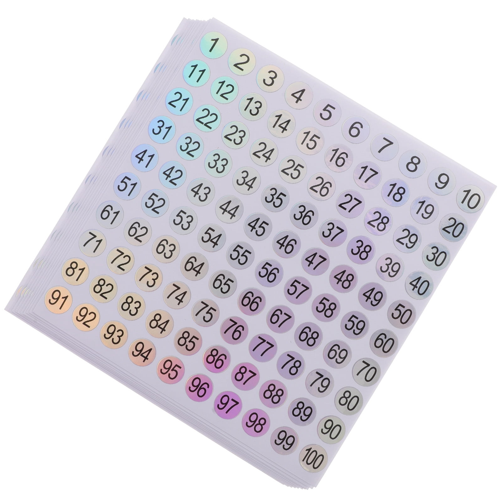 Milisten Classification Sticker Number Stickers Copper Plate Adhesive ...