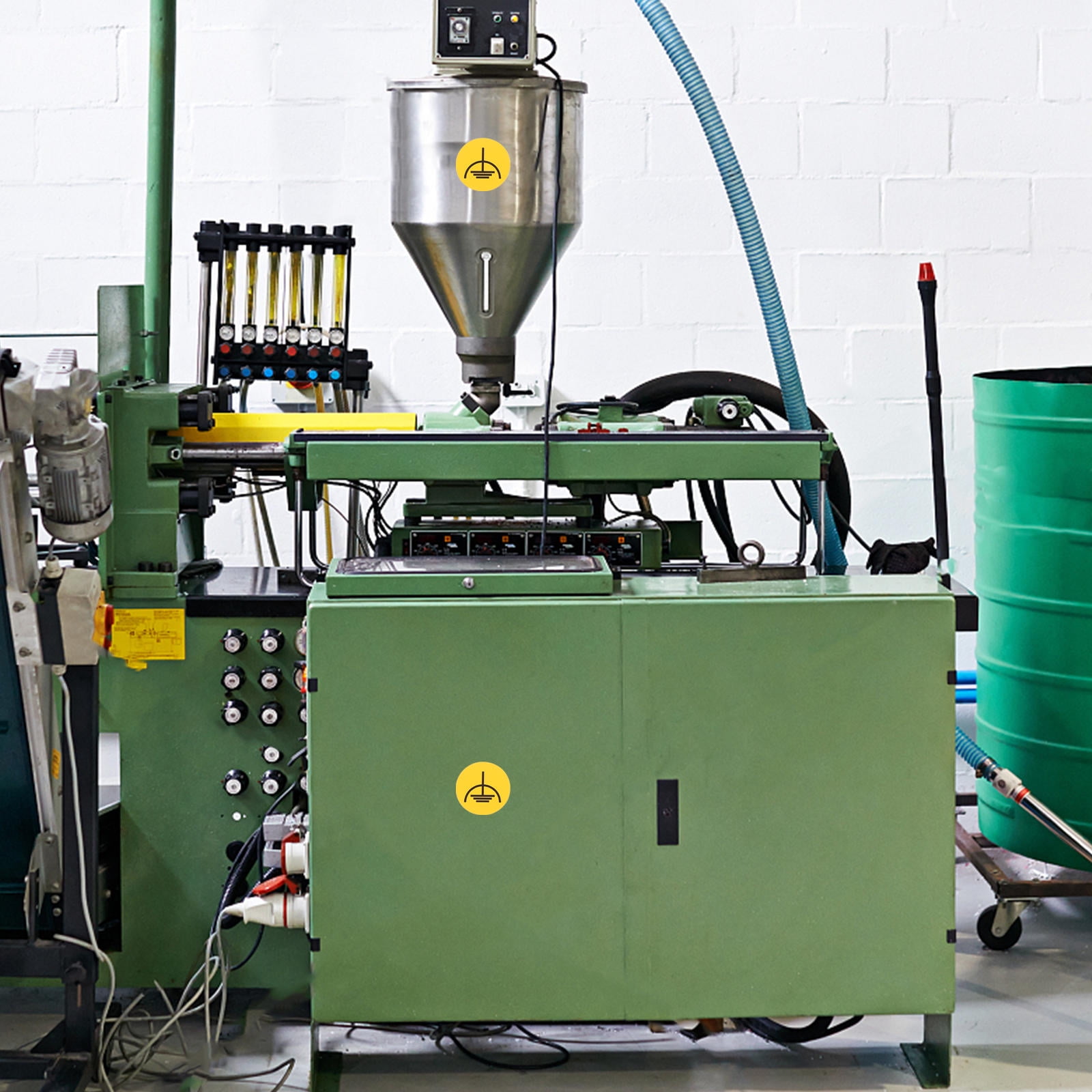 Milisten 10Pcs Yellow Warning Labels Ground Symbols Stickers for ...