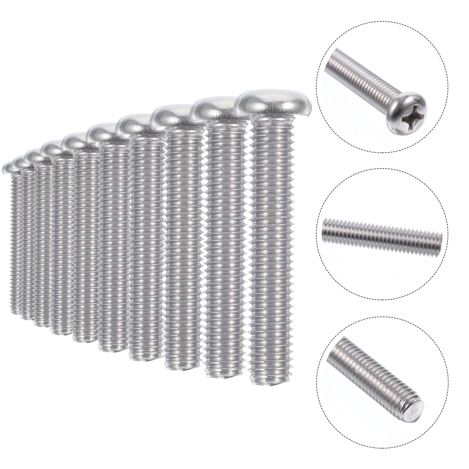 Milisten Light Fixture Screws Stainless Steel Pan Head Wall Mounting ...