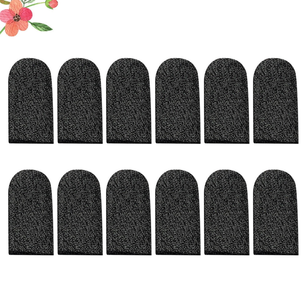Milisten Finger Sleeve Protectors Sweat-Resistant Nylon 10Pcs Black 1 ...