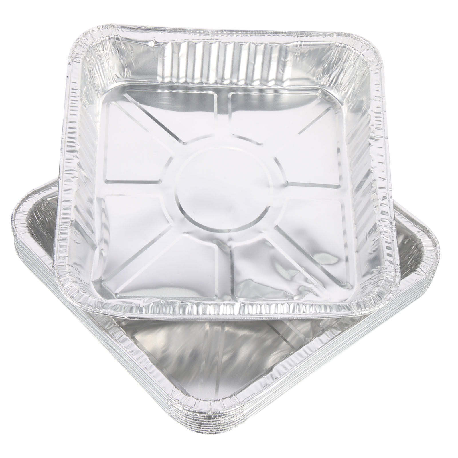 Milisten 10Set Camping Foil Pans Tinfoil Boxes Square Silver for ...