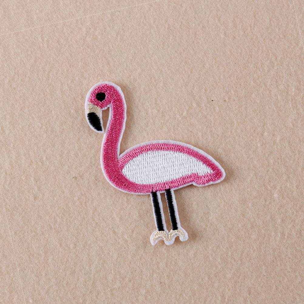 Milisten 12Pcs Flamingo Cloth Patch Embroidery Applique for Jackets ...