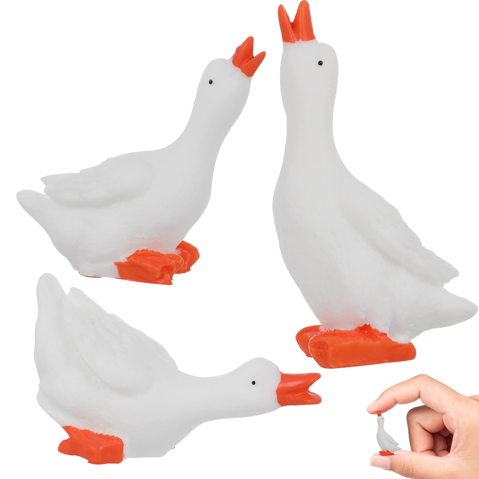 Milisten 12Pcs Toy Goose Mini Figurines Bulk for Home and Garden ...