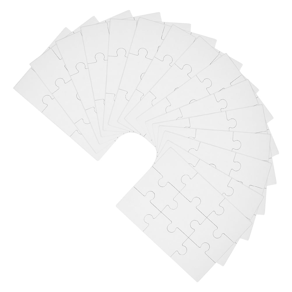 Milisten 15 Sheets Painting Blank Puzzle DIY Paper Puzzle Unfinished ...