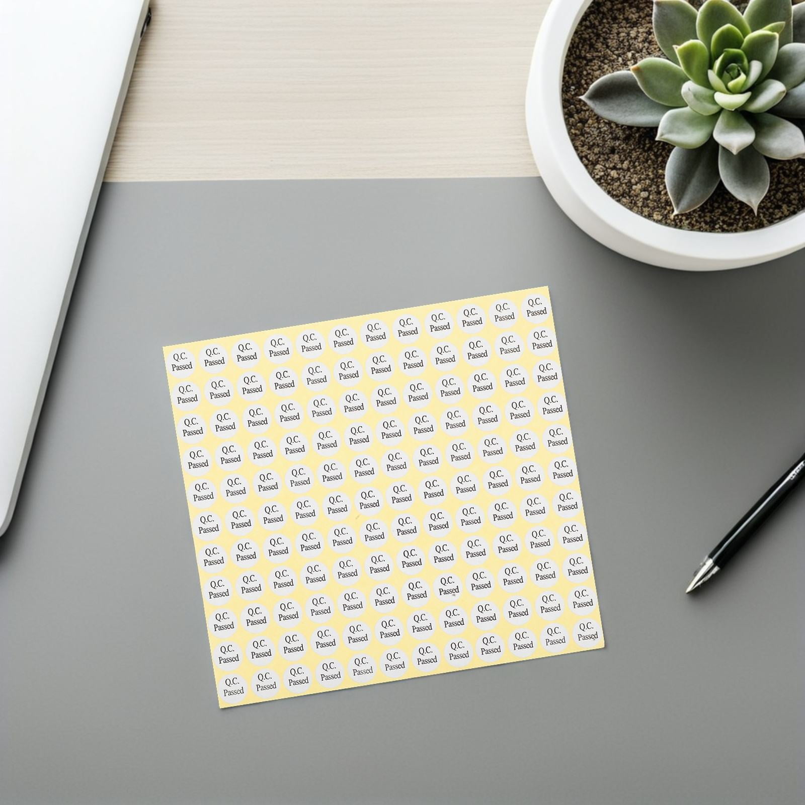 Milisten Self Adhesive White Round Labels Stickers for Testing and ...