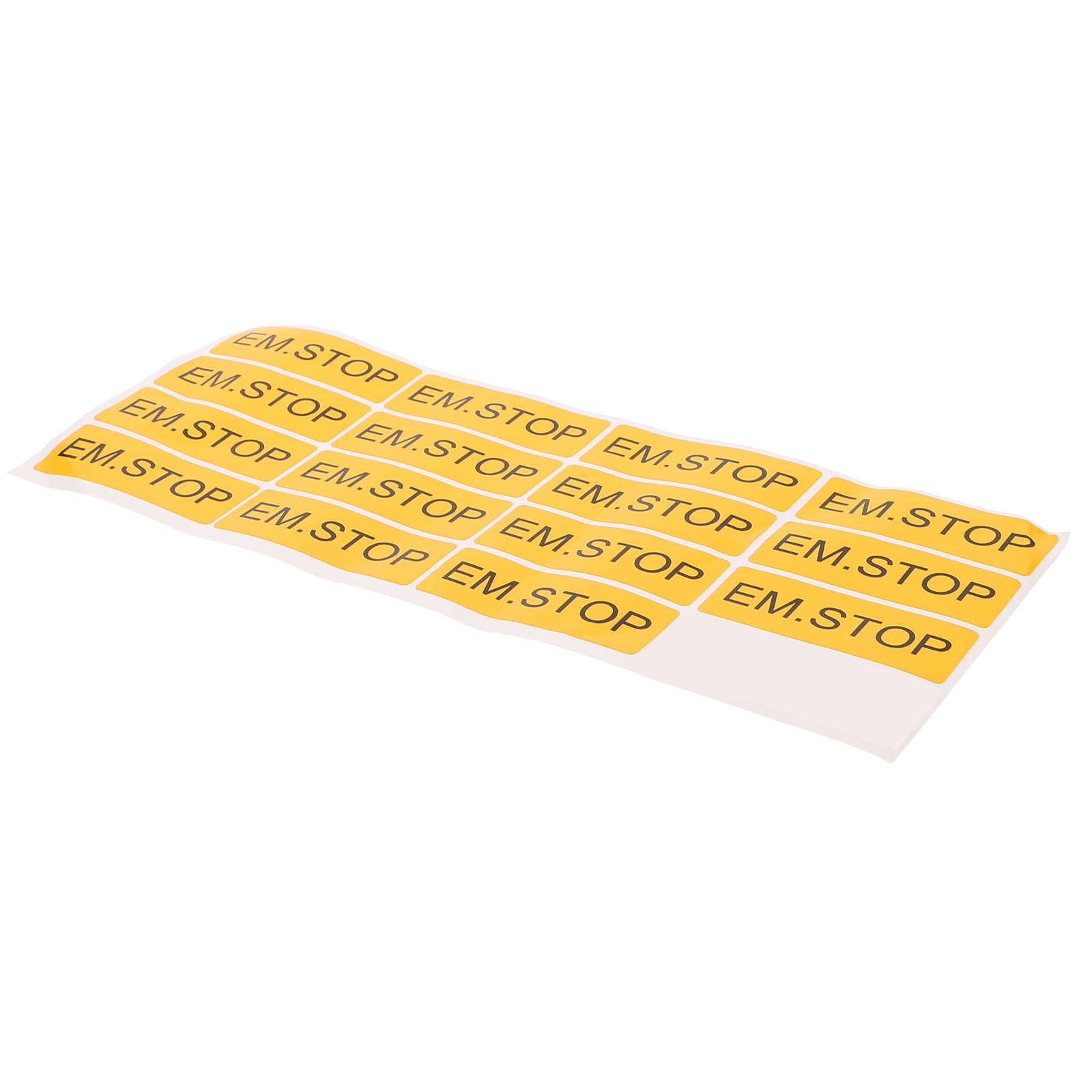 Milisten 15Pcs Emergency Stop Sign Stickers Yellow Clear Adhesion for ...