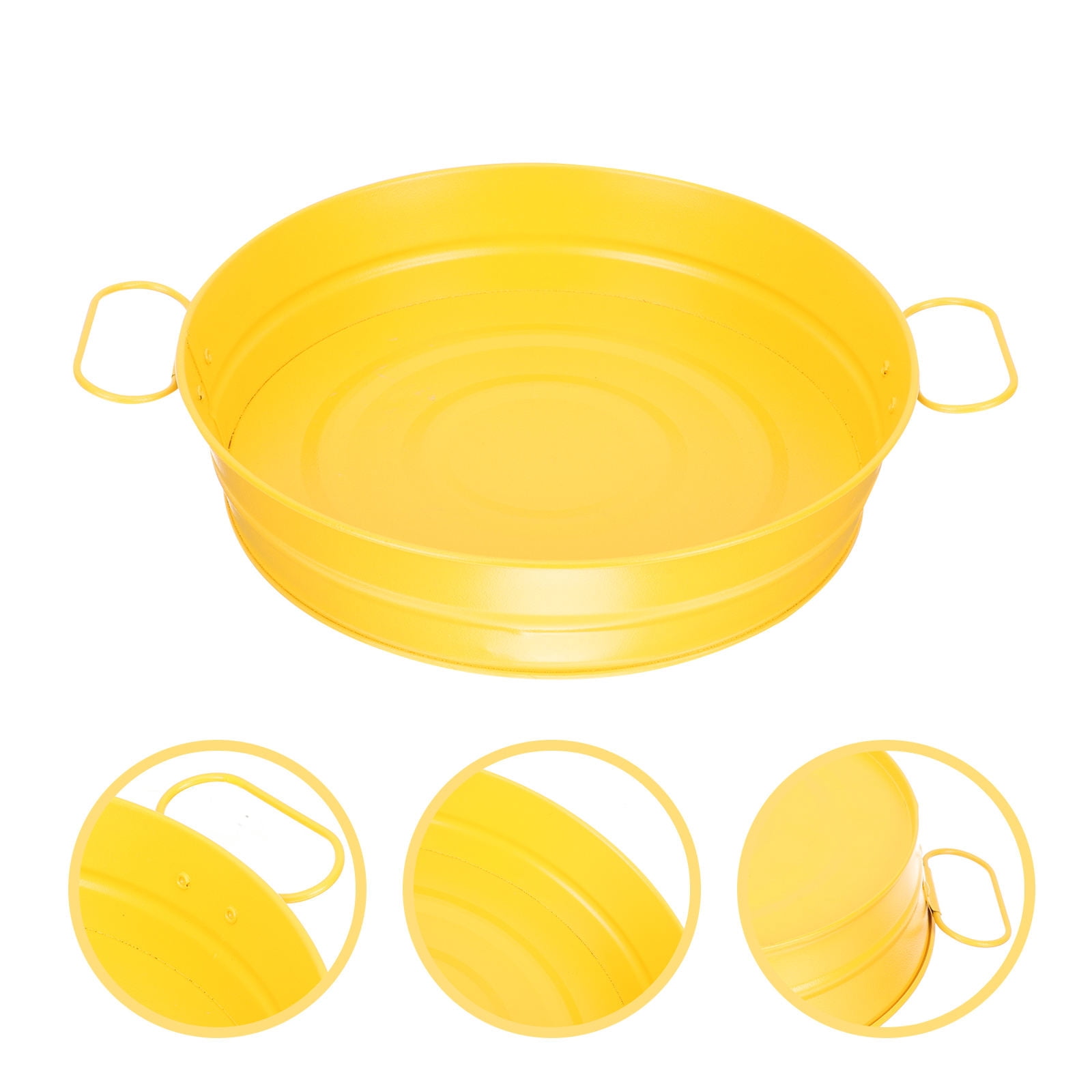 Milisten Metal Bucket Yellow Stainless Steel 1Set 27x0.3937x22x0.3937in ...