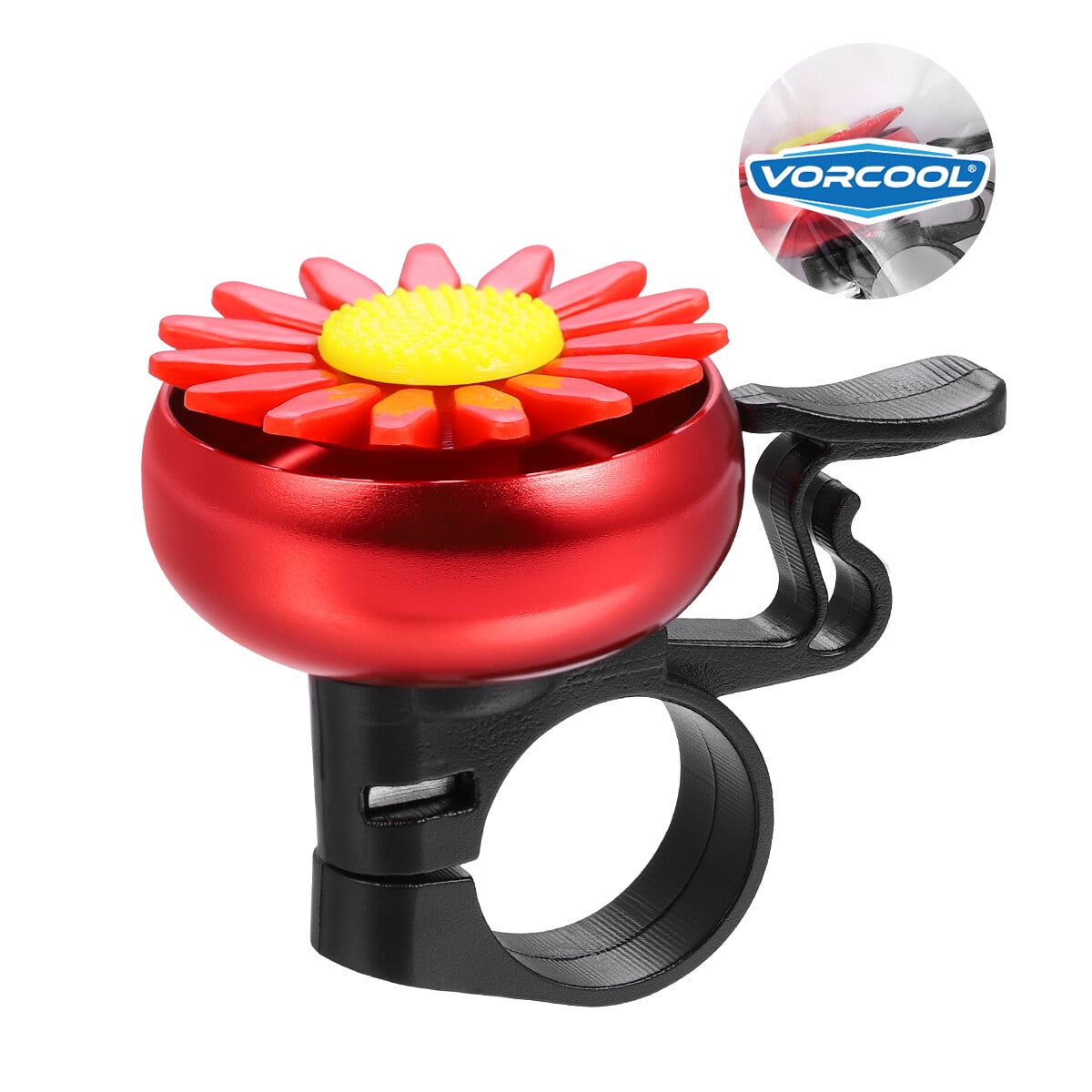 Milisten 1Pack Sunflower Shaped Bell For Kids Bike Bell Red Aluminum ...