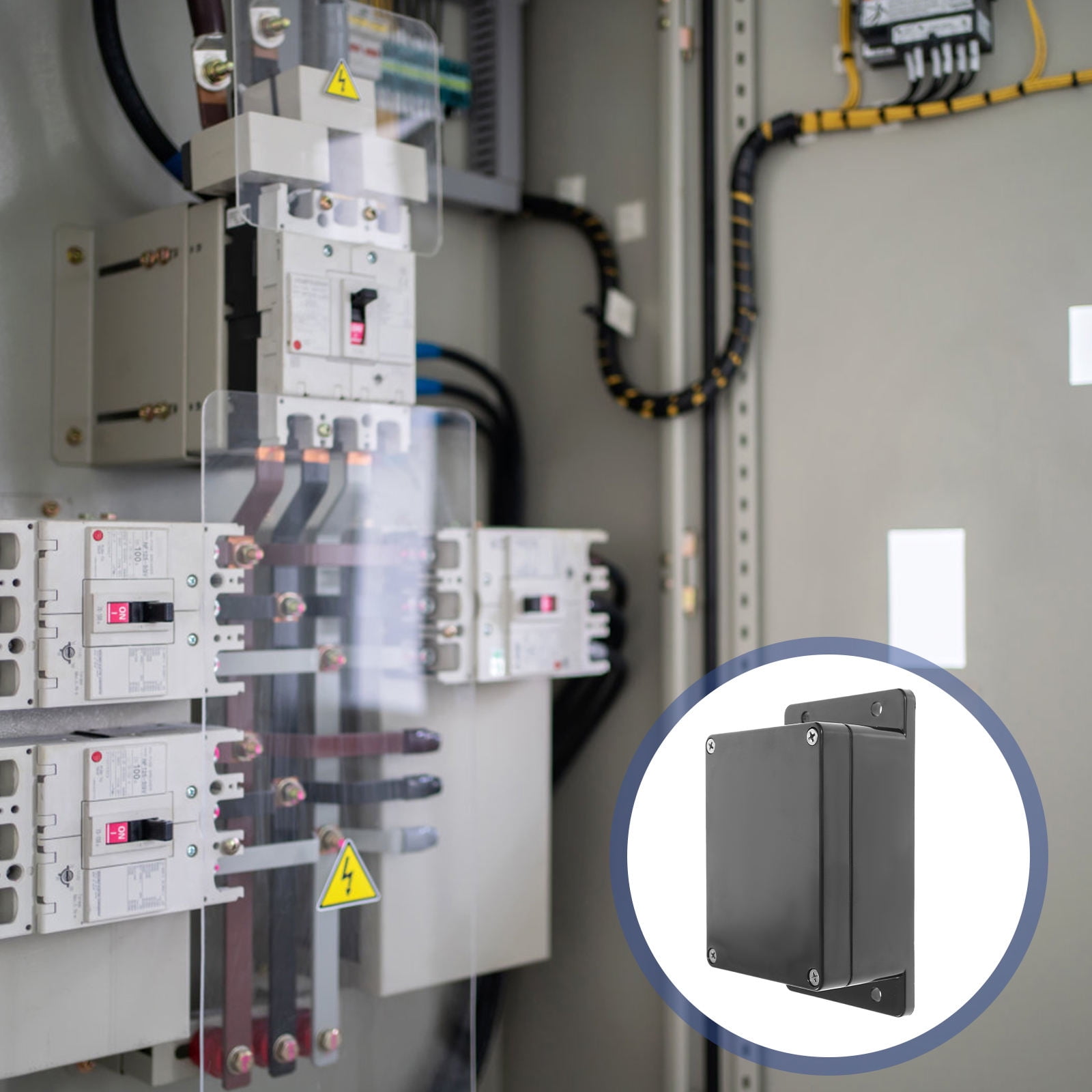 Milisten 1Pcs Black ABS Rectangular Junction Box for Electrical ...