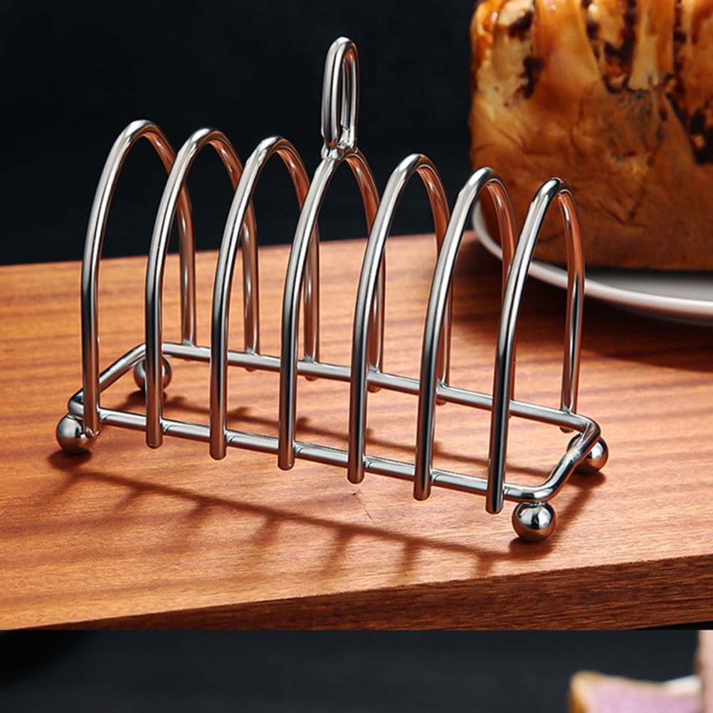 Milisten Countertop Toast Rack Stainless Steel Silver 1Set Breakfast ...