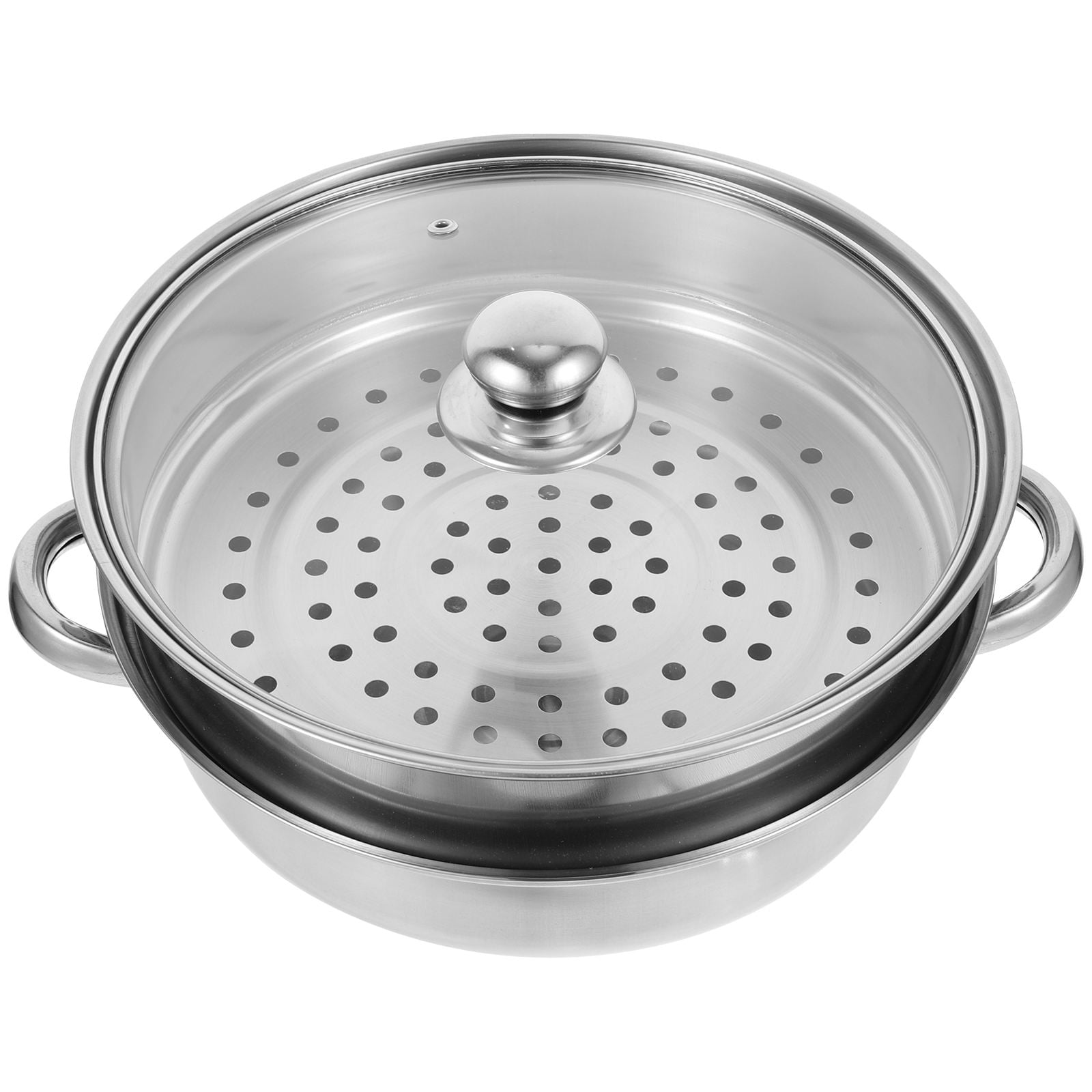 Milisten Handle Design Steamer Silver 1Set 28X28Cm - Walmart.com