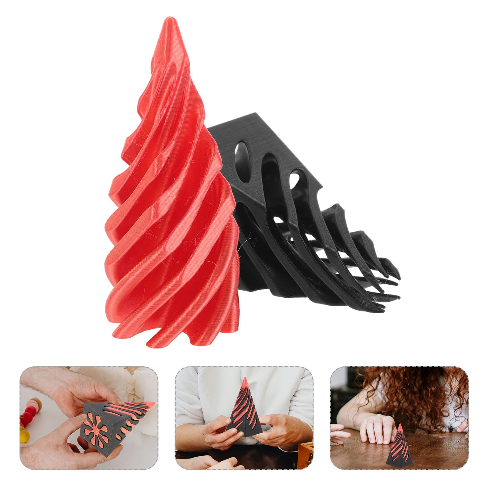 Milisten 1Pcs Pass Through Pyramid Fidget Toy Plastic Mental Wellbeing ...