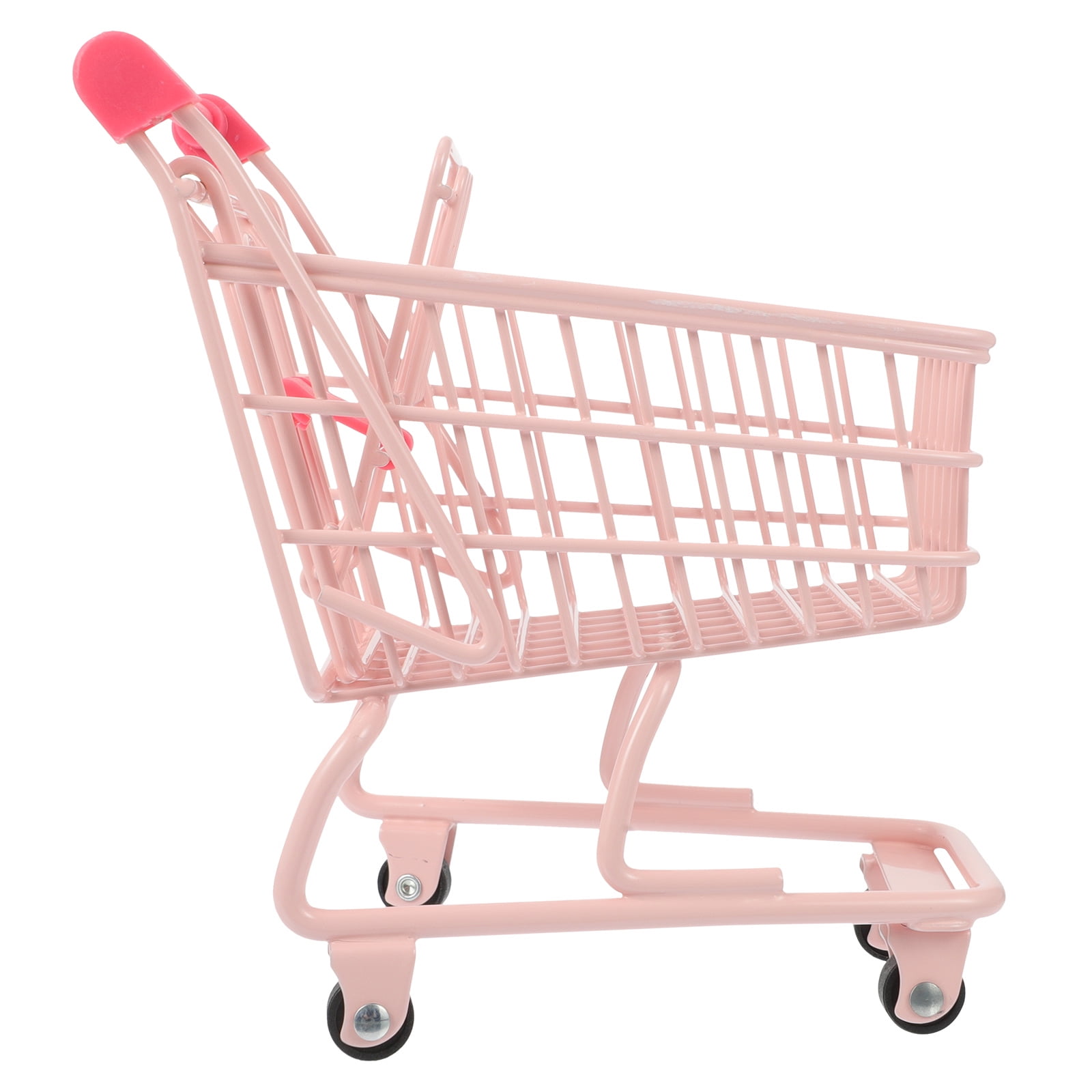 Milisten 1Pcs Pink Mini Shopping Cart for Children 15.0X13.5X9.5in ...