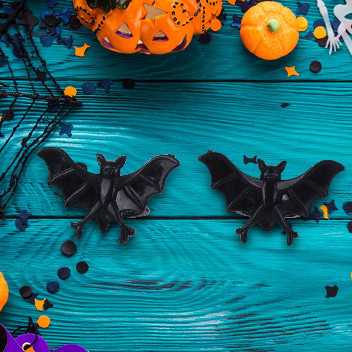 Milisten 1Set Bat Ring Plastic Luminous Finger Rings Open Style For ...