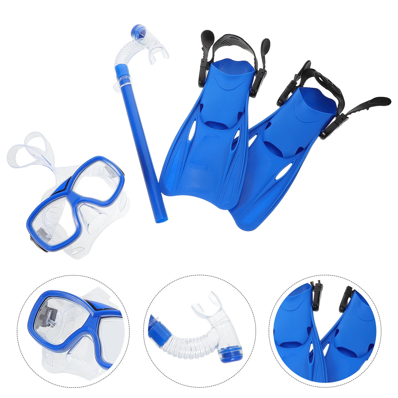 Milisten 1Set Blue Diving Kit for Adults Snorkeling Gear with Anti Leak ...
