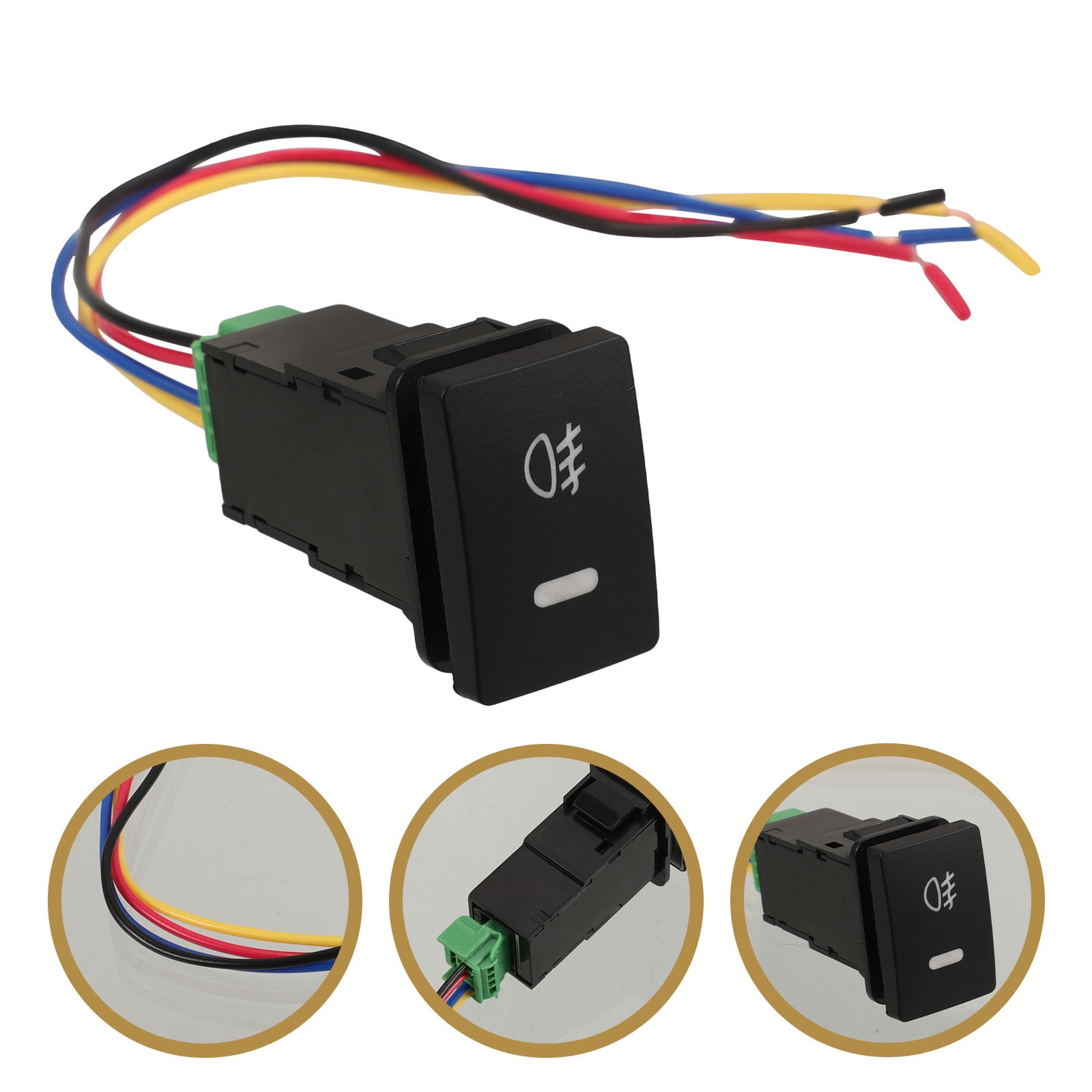 Milisten 1Set Car Push Button Switch Sleek Design Rectangular Weather ...