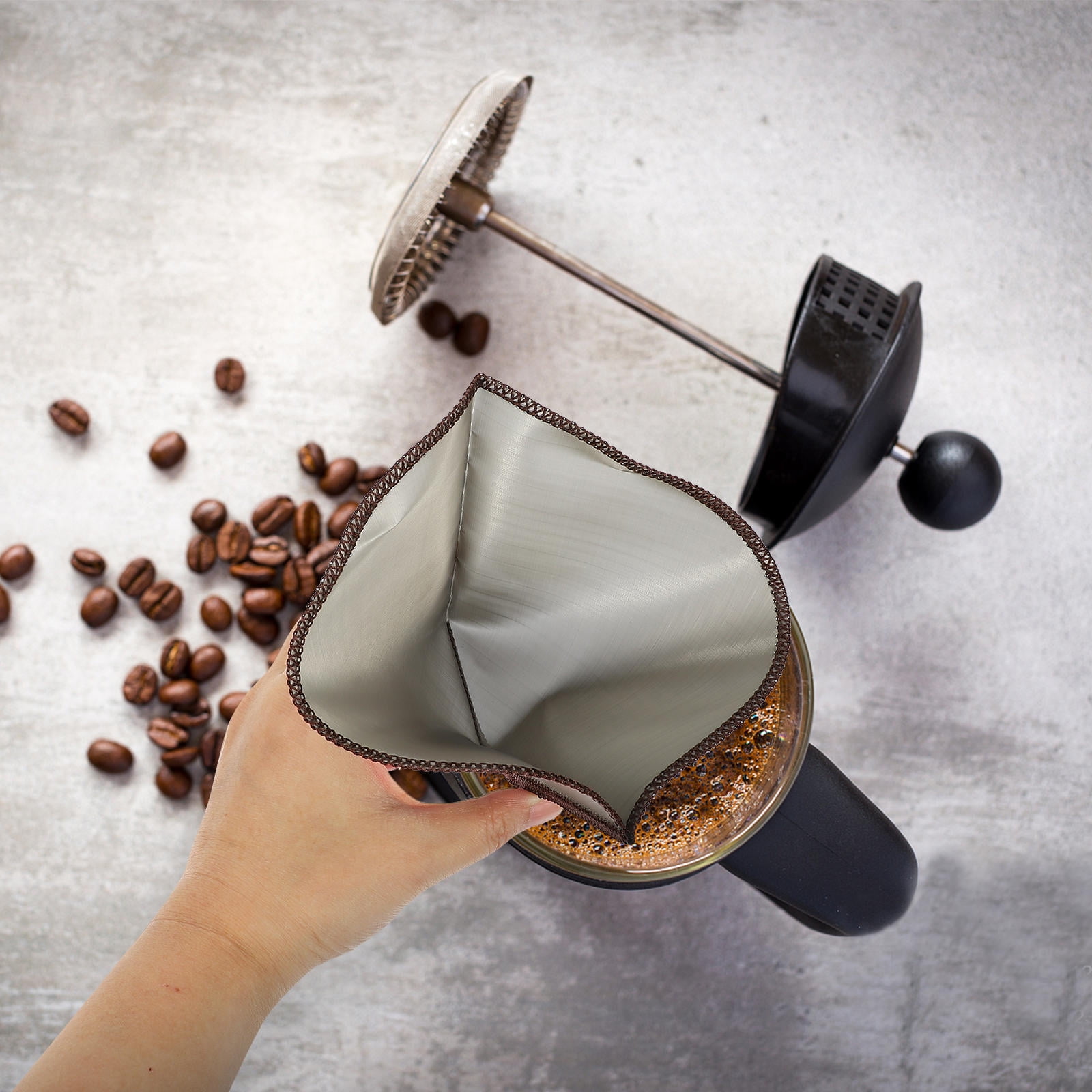 Milisten 1Set Grey Trapezoidal Coffee Filter Screen Stainless Steel for ...