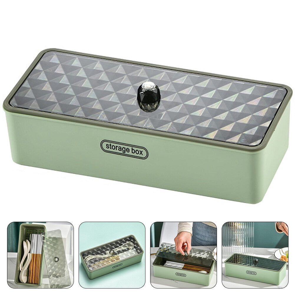 Milisten 1Set Tableware Storage Box for Kitchen Utensils with Drainage ...