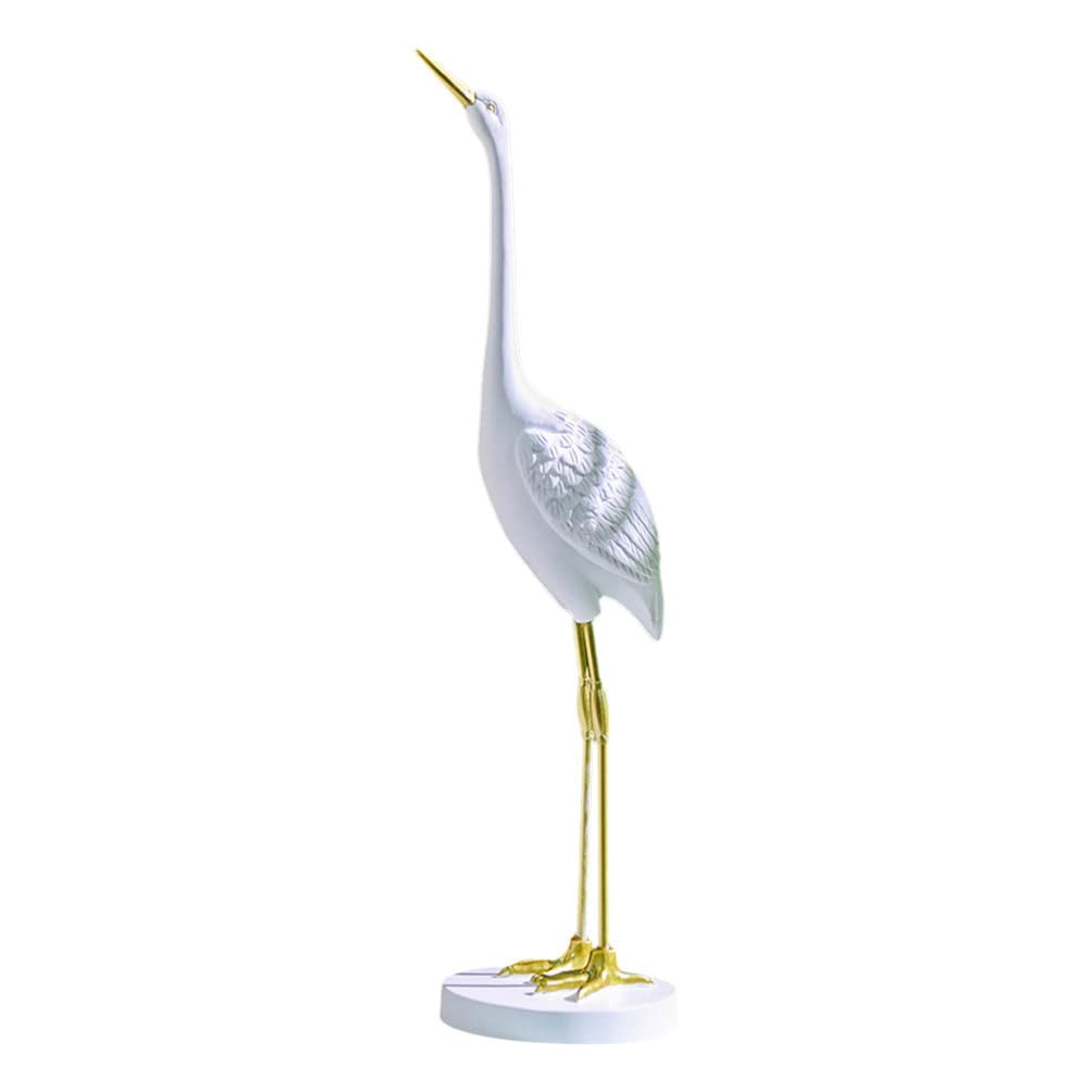 Milisten 1pc Garden Crane Statues Resin Crane Figurines Heron ...
