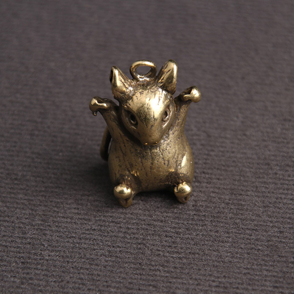 Milisten 2 Pcs Portable Mouse Figurine Rat Statue Charms Keychain ...