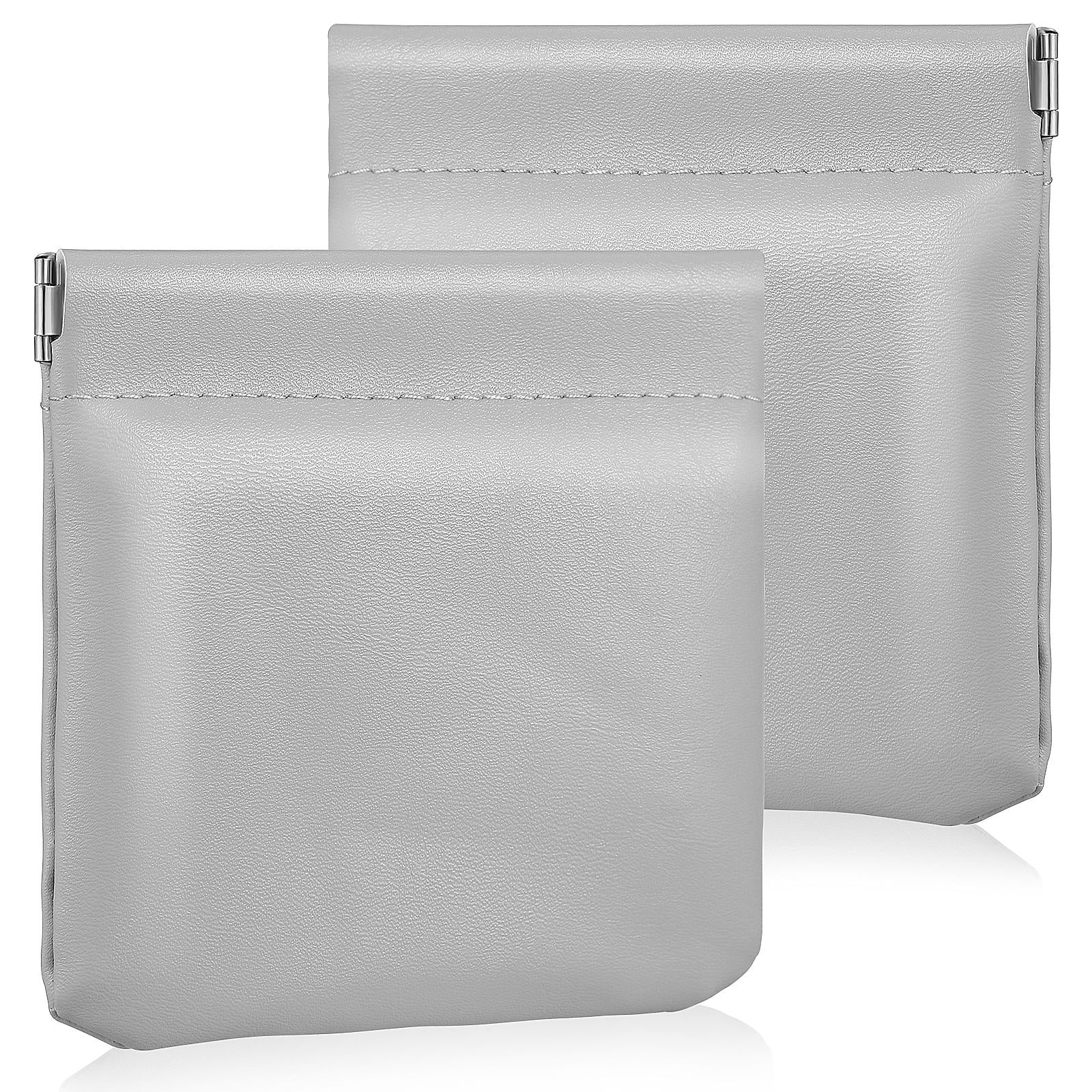 Milisten 2 Pcs Self Closing Pouch Leather Pouches for Small Toiletry ...