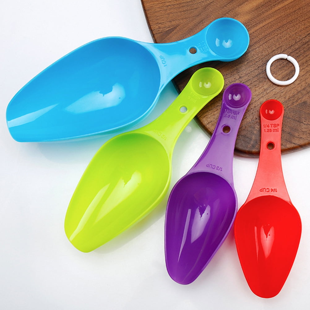 Milisten 2 Sets Measuring Spoons Assorted Color Plastic Kitchen ...