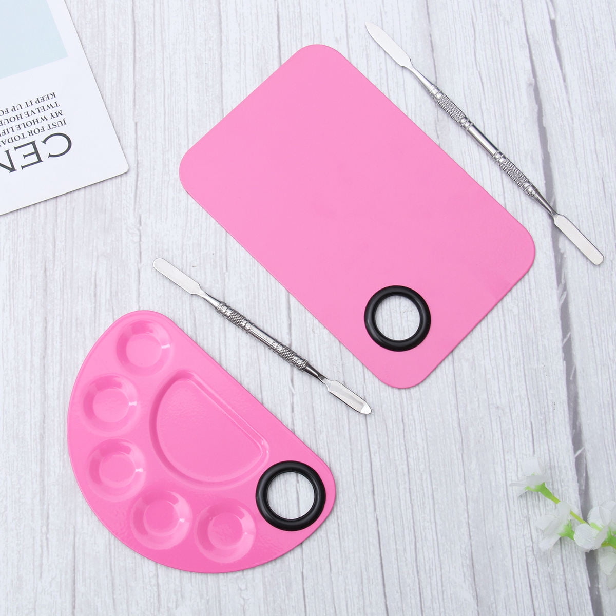 Milisten 2 Sets Palette Nail Art Paint Drawing Tray Home Use Color ...