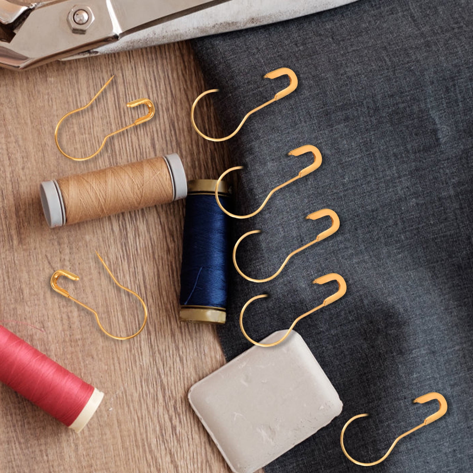 Milisten 200Set Gourd Shaped Safety Pin Golden Metal Safety Pins for ...