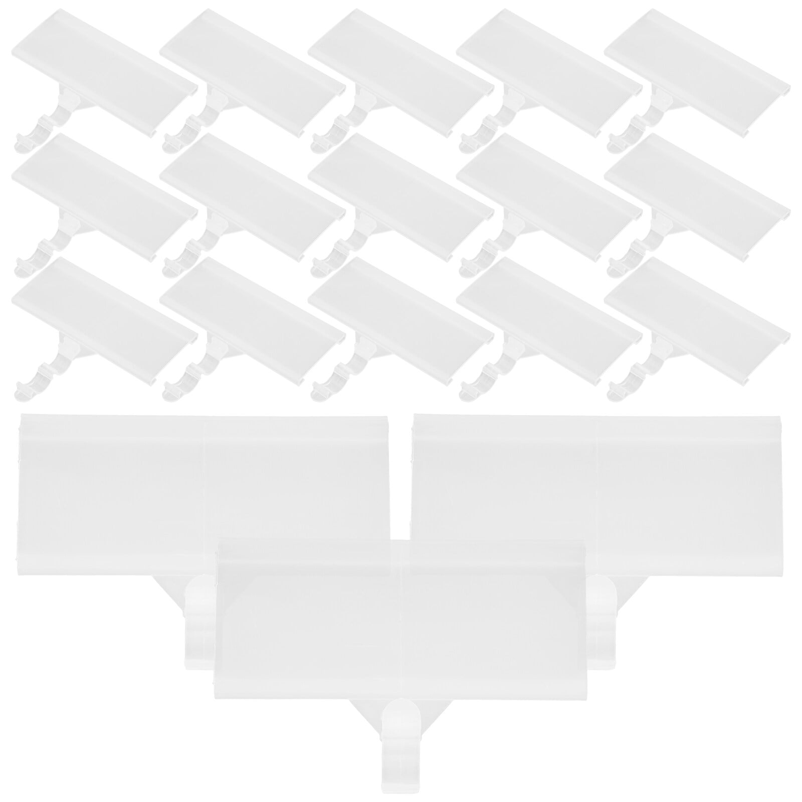 Milisten 20Pcs Transparent C-shaped Channel Clip On Label Holder for ...