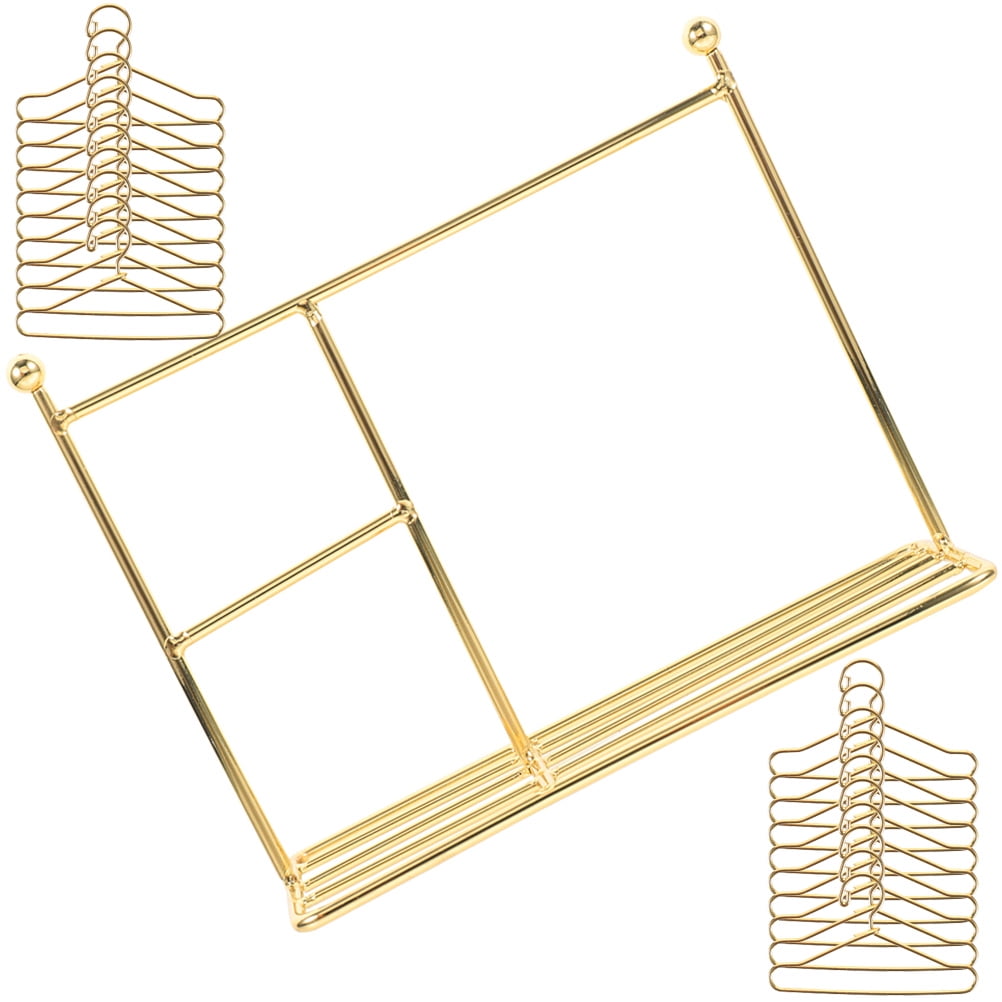 Milisten 21Pcs Miniature Clothes Hangers Golden Iron Clothes Storage ...